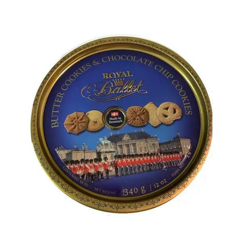 Jacob Butter&choc chip bisc tin 340g (12 - Treasures4u