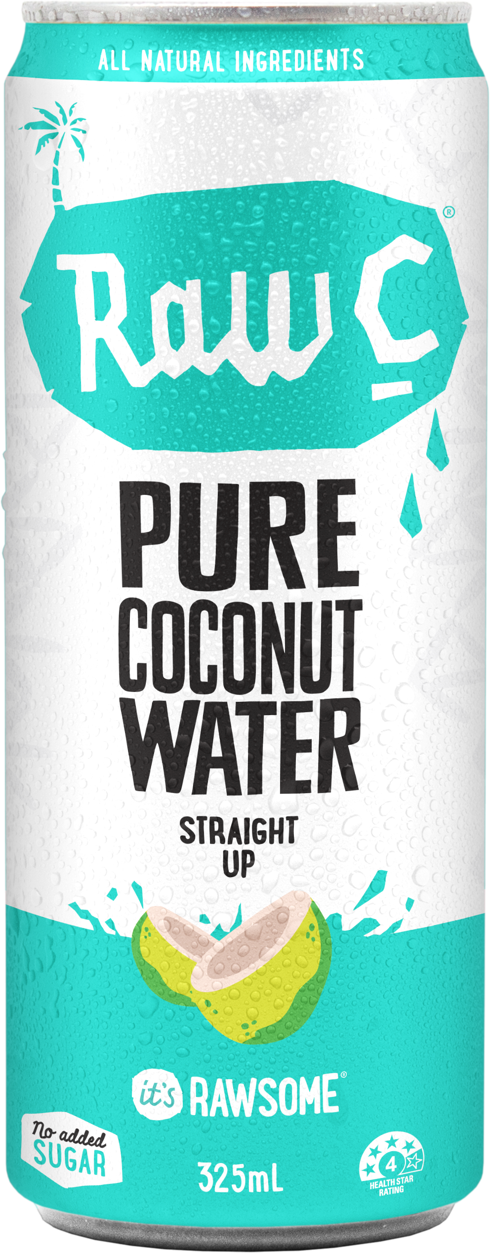 Raw C coconut water natural can 325ml(12 - Treasures4u